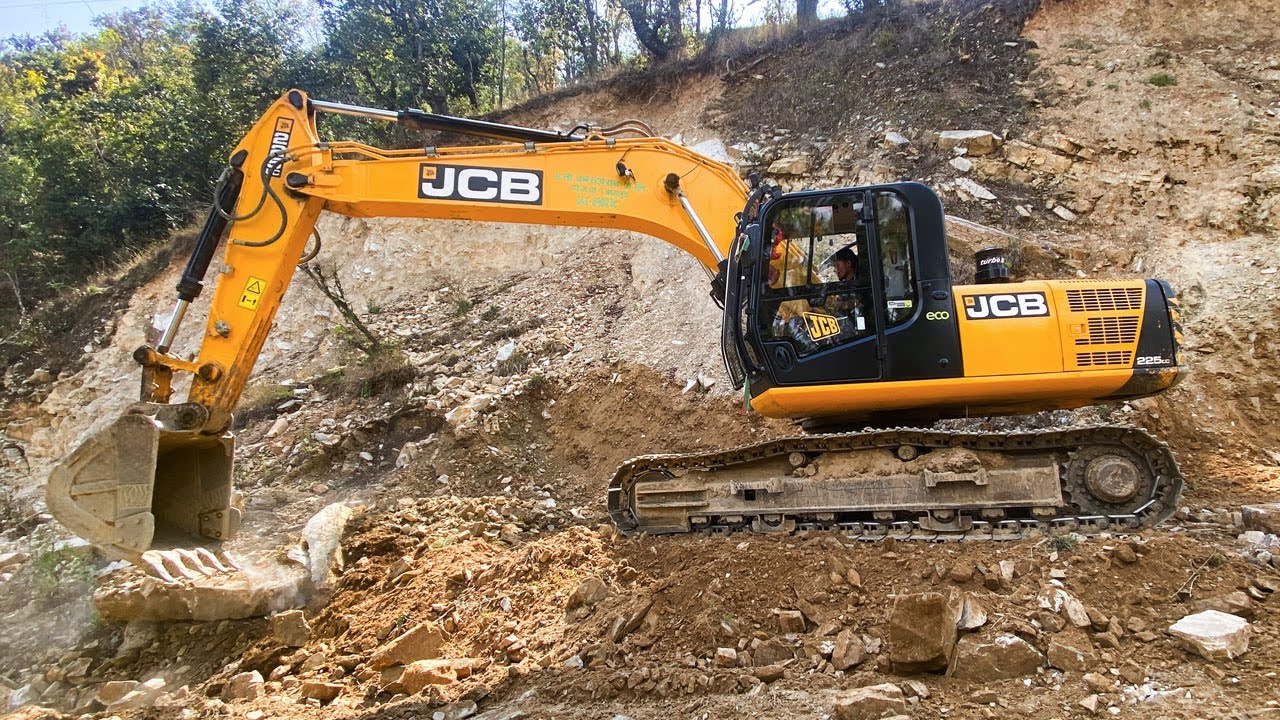Excavator Clearing Landslide | Excavator Videos | Excavator | JCB 225 ...