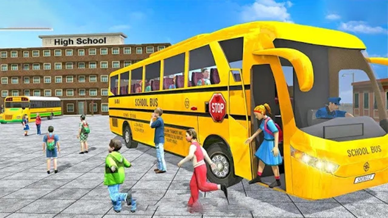Offroad High School Bus Driver Simulator । School Bus Driving Simulator ...