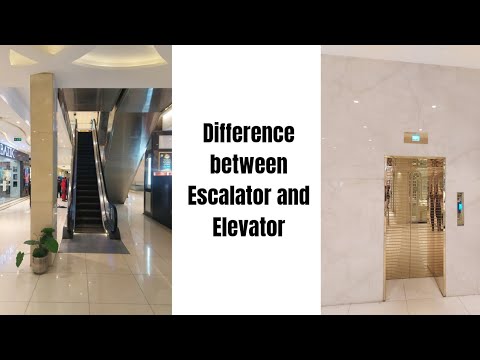 Difference between Escalator and Elevator - YouTube