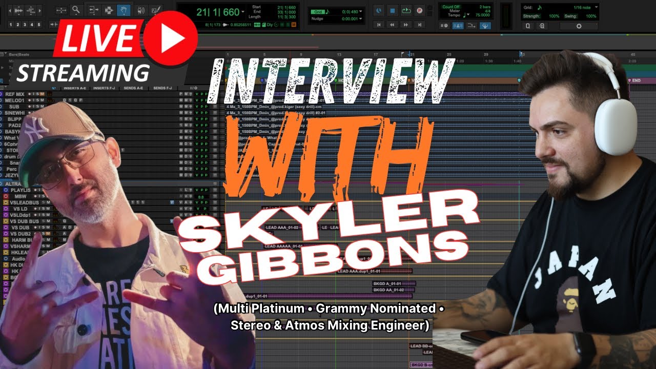 🔴 LIVE: Exclusive Interview with Multi-Platinum, Grammy-Nominated Atmos Mixer Skyler Gibbons ...