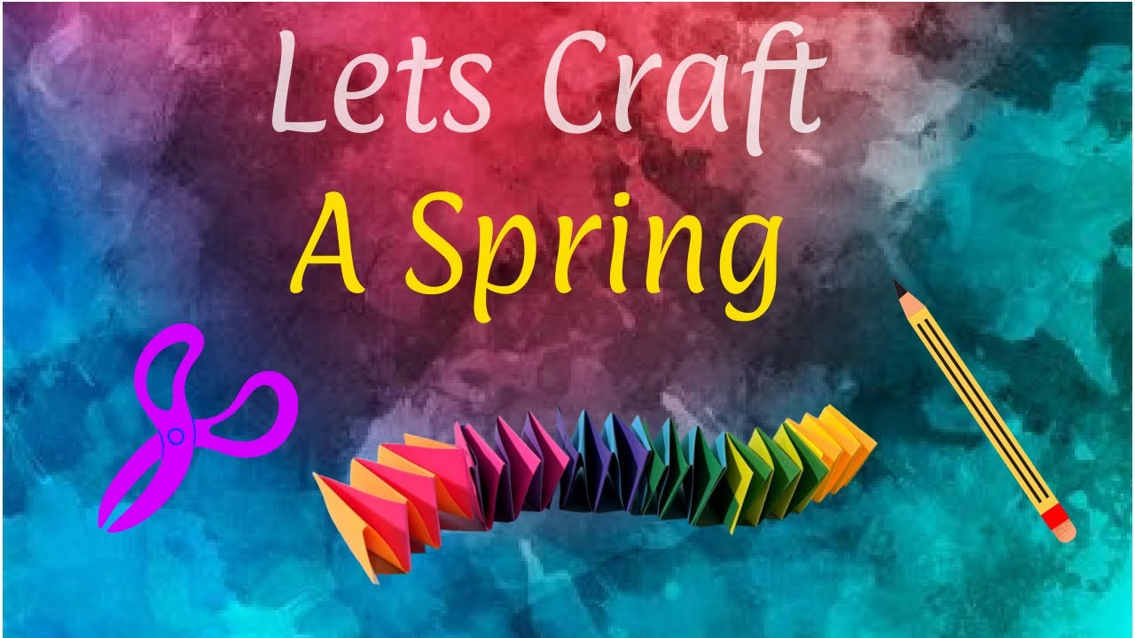 How to Make a Paper Spring || Origami || Learn To Craft A Spring ...