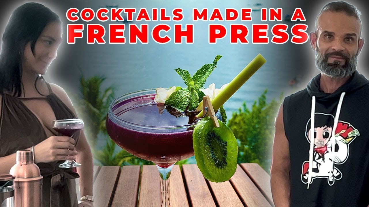 DIY French Press Cocktail - Flora Adora Press - YouTube