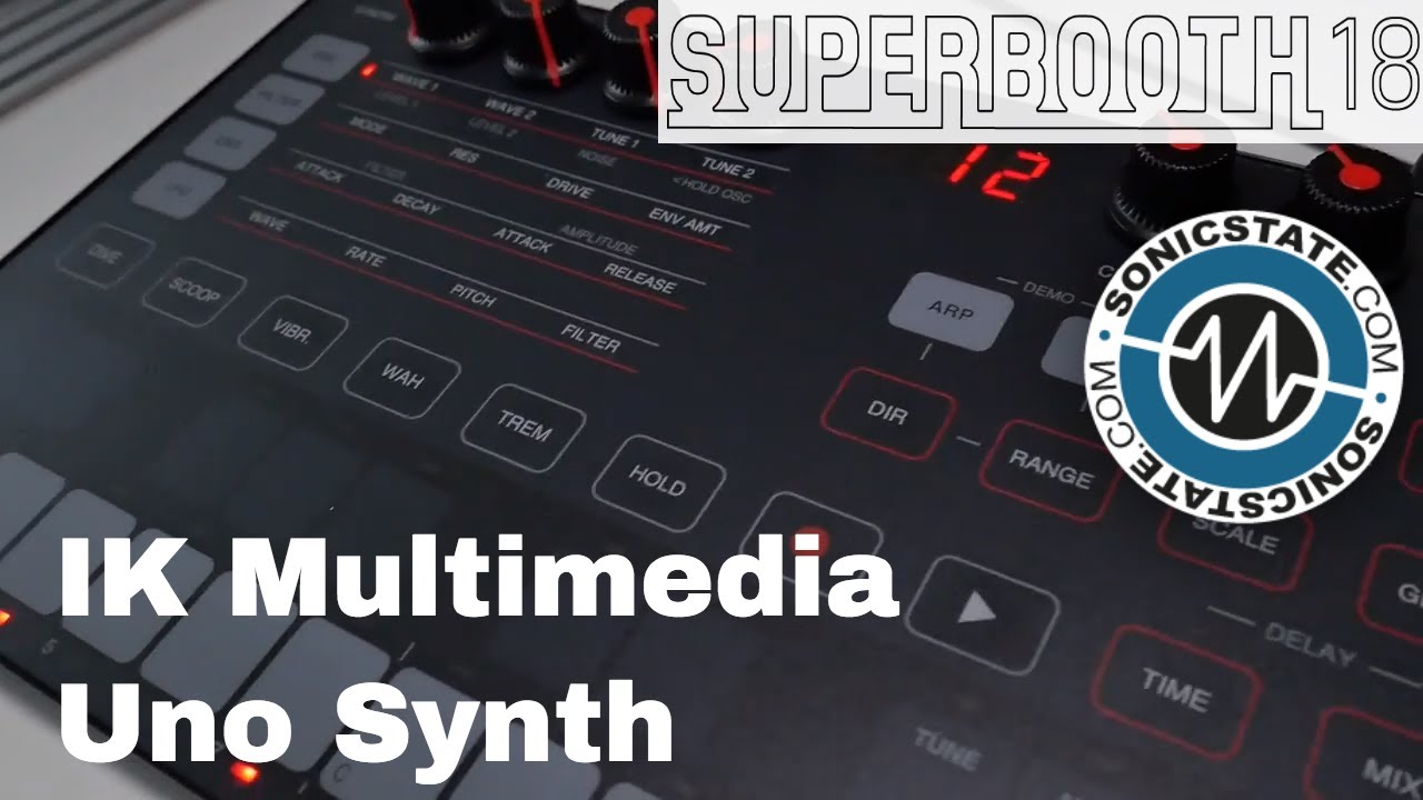 Superbooth 2018 - IK Multimedia Uno Synth - YouTube