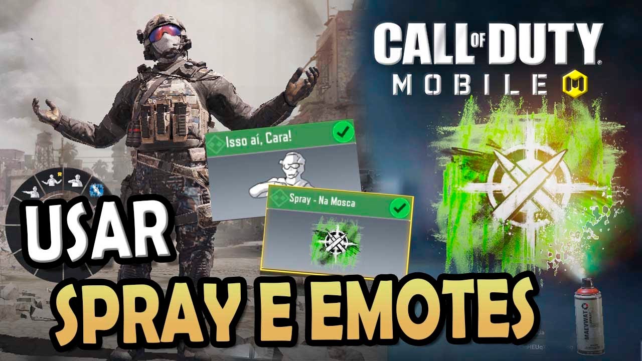 COMO USAR SPRAY E EMOTES NO CALL OF DUTY MOBILE E CUMPRIR MISSÕES - YouTube