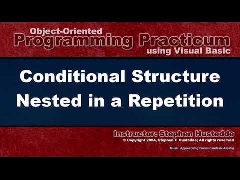 OOP Programming (VB) - 08C Conditional in a Repetition - YouTube
