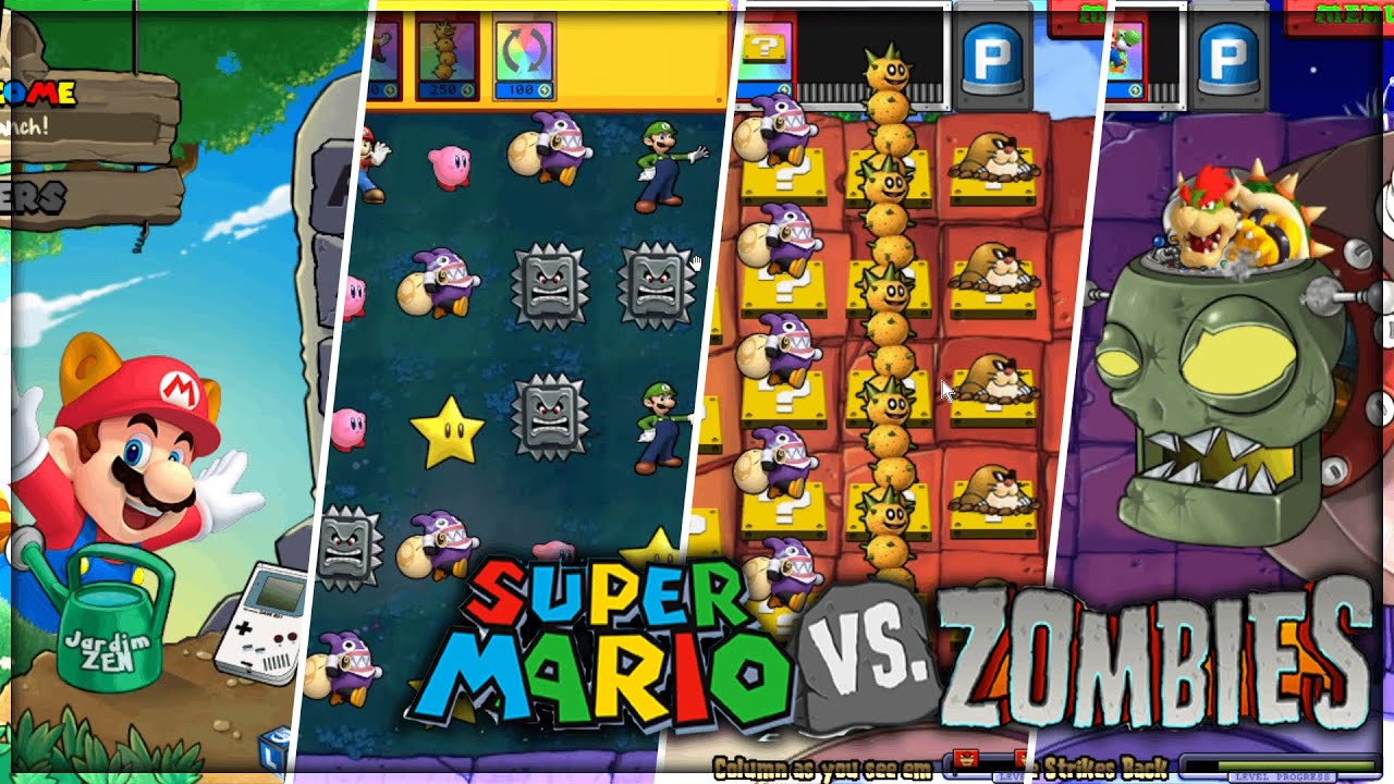 Mario vs Zombies | PvZ Mod Nintendo vs Zombies | So Many New Plants ...