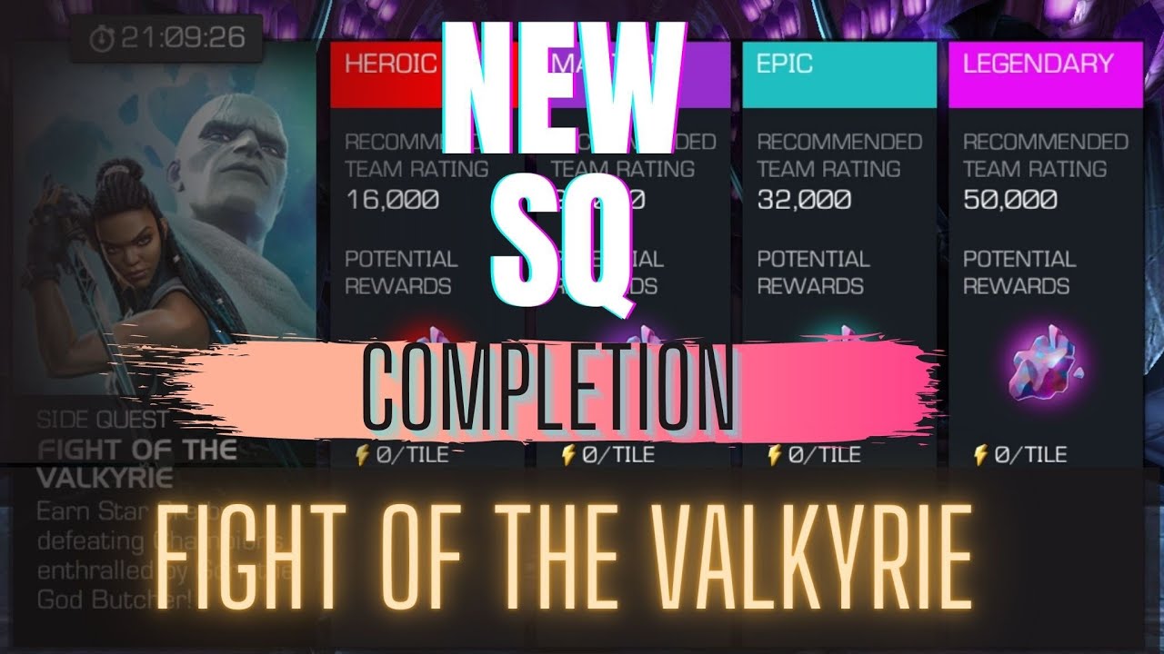 MCOC NEW SQ | FIGHT OF THE VALKYRIE | (legendary) Completion | #mcoc # ...