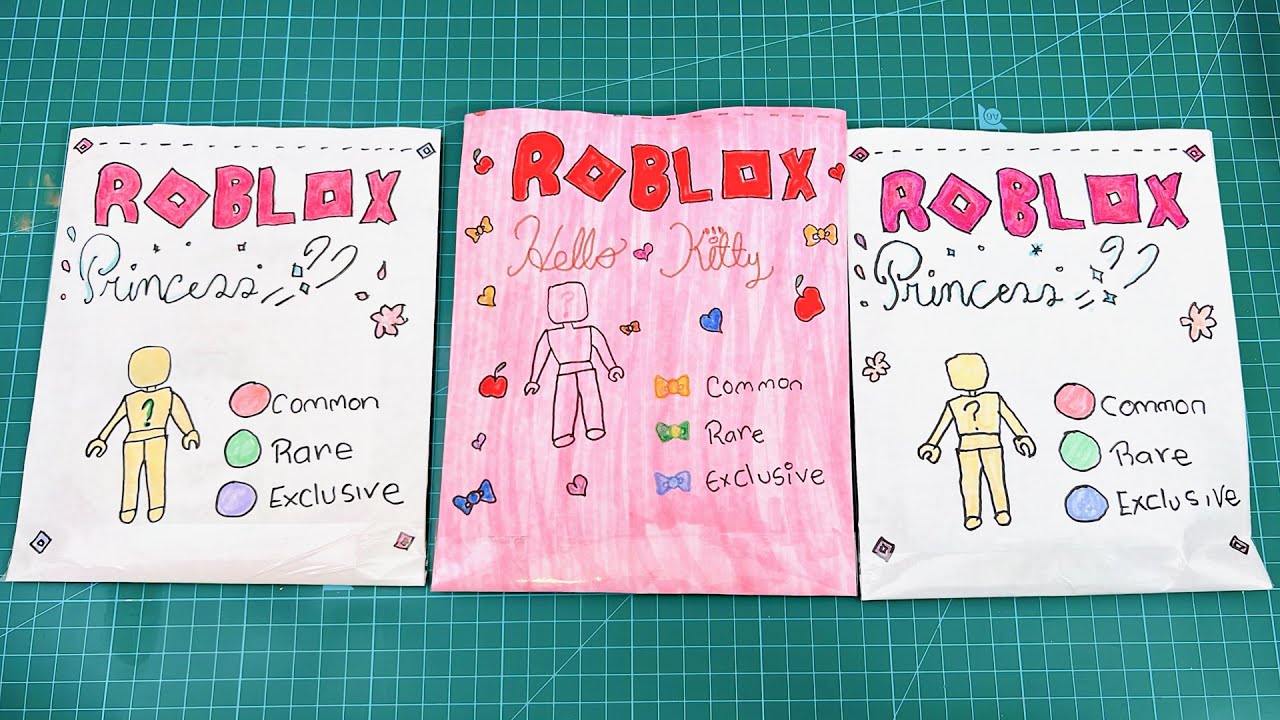 [ PAPER DIY ] ROBLOX BLING BAG UNBOXING COMPILATION | PAPER CRAFT | HOW ...