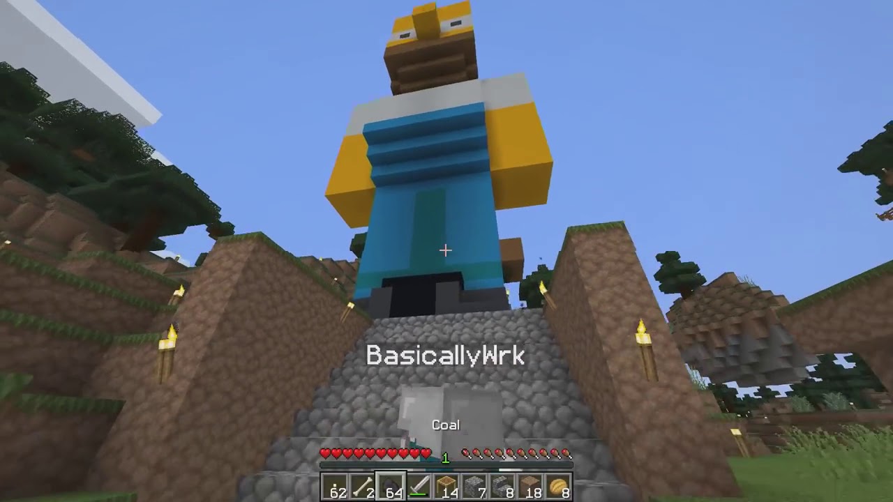 Minecraft Funny Moments The Giant Exploding Homer Prank!/ Moses the ...