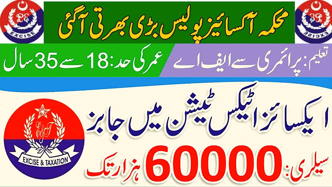 Excise and Taxation Jobs - Excise Jobs 2023 - How to Apply Excise Jobs ...