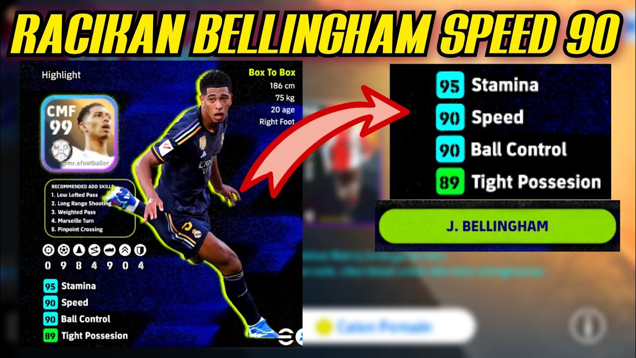 RACIKAN BELLINGHAM SPEED 90‼️ NOMINATING ⭐5 TERBAIK, MAX RATING 95 ...