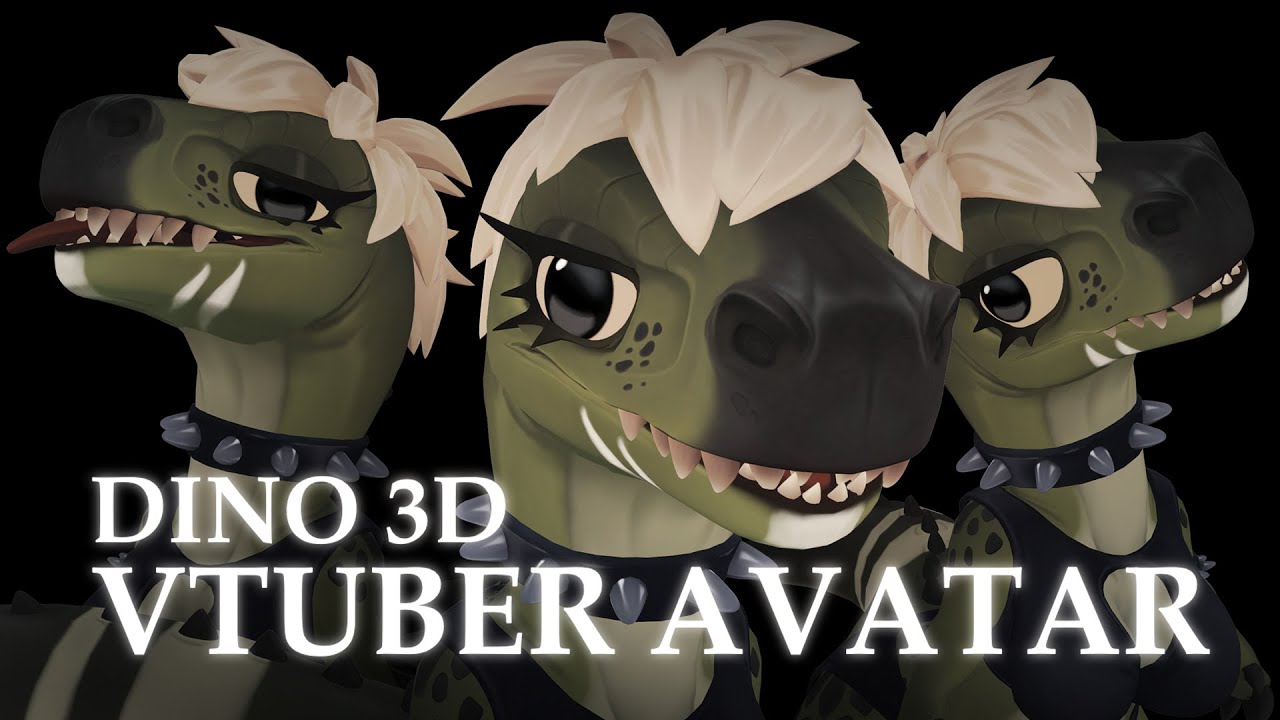 3D dinosaur avatar | Vtuber showcase - YouTube