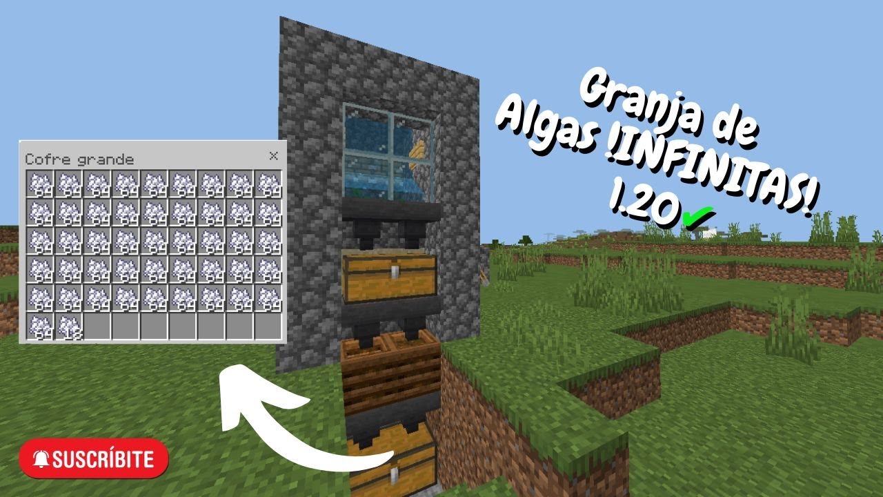 GRANJA de ALGAS minecraft BEDROCK | 1.20 | - YouTube
