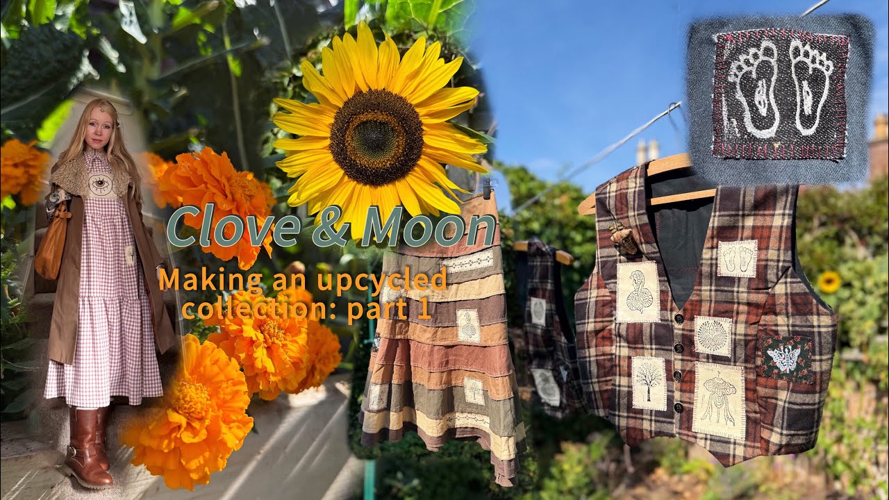 Making an upcycled clothing collection for Clove & Moon: Part 1 - YouTube