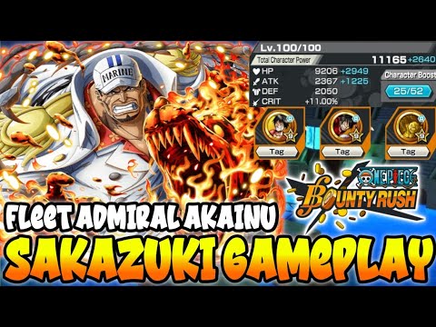 FLEET ADMIRAL AKAINU GAMEPLAY | ONE PIECE BOUNTY RUSH | OPBR - YouTube
