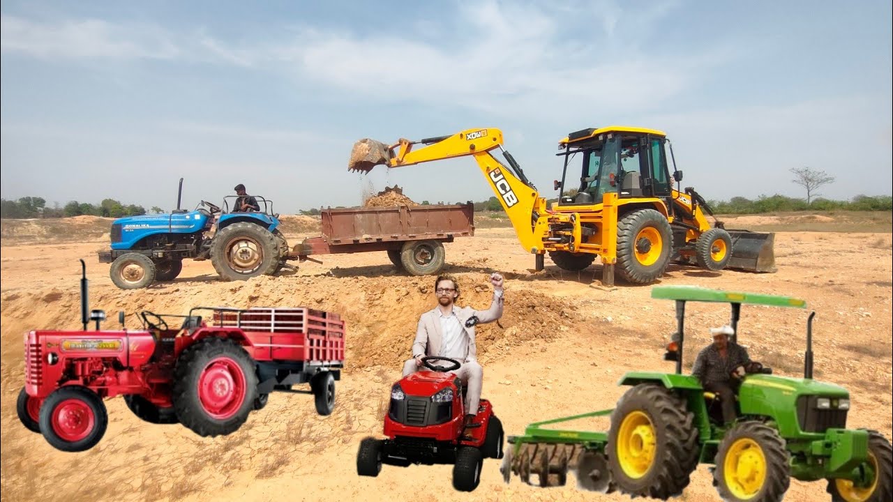 3DX JCB vS Poclain Machine Working Video🌲JCB 3DX Backhoes Loader ...