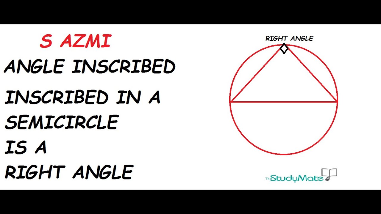 PROOF THE ANGLE INSCRIBED IN A SEMICIRCLE IS A RIGHT ANGLE YouTube proof-the-angle-inscribed-in-a-semicircle-is-a-right-angle-youtube
