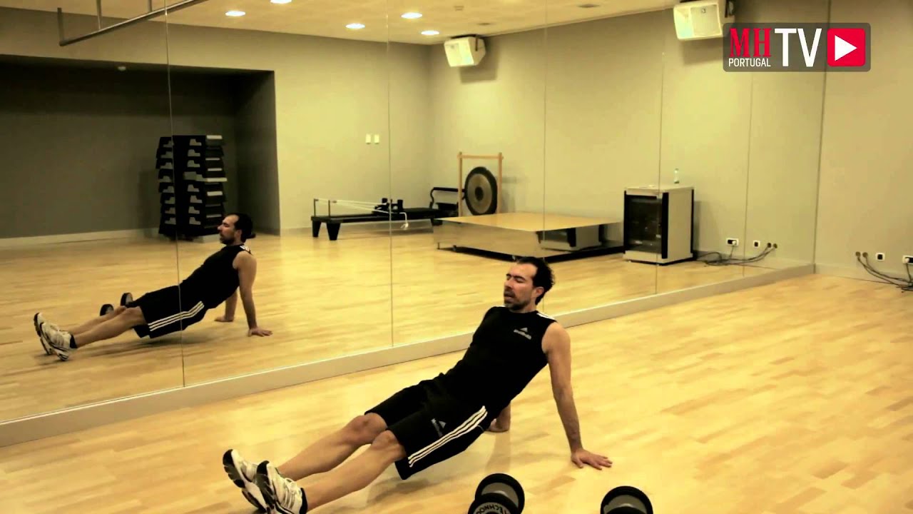 Avançada inversa diagonal com prancha lombar - YouTube