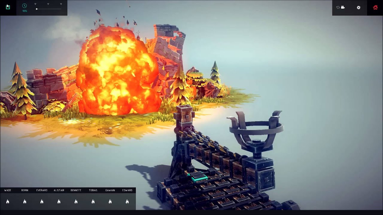 Besiege: Simple Catapult - YouTube