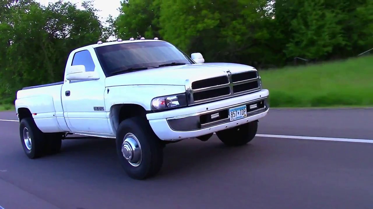 Lowered Dually 12 Valve Cummins - YouTube