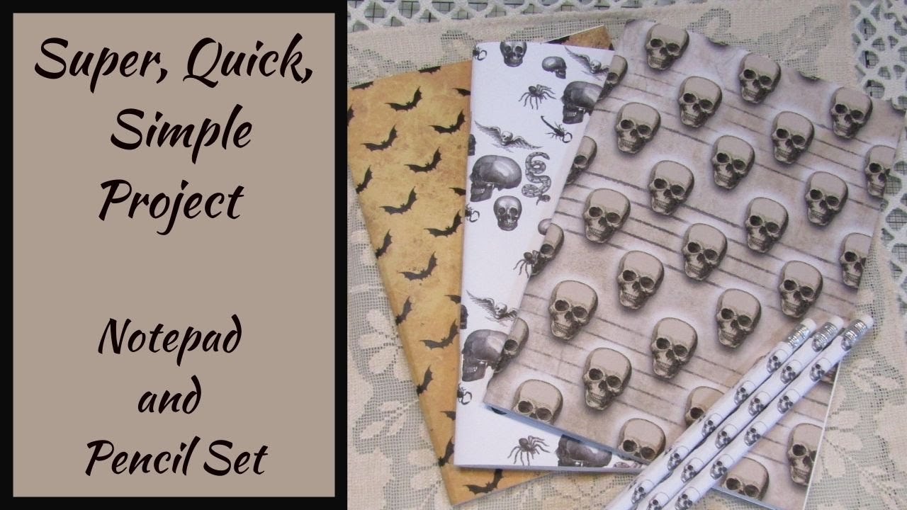 Super, Quick, Simple Project Notepad and Pencil Set - YouTube