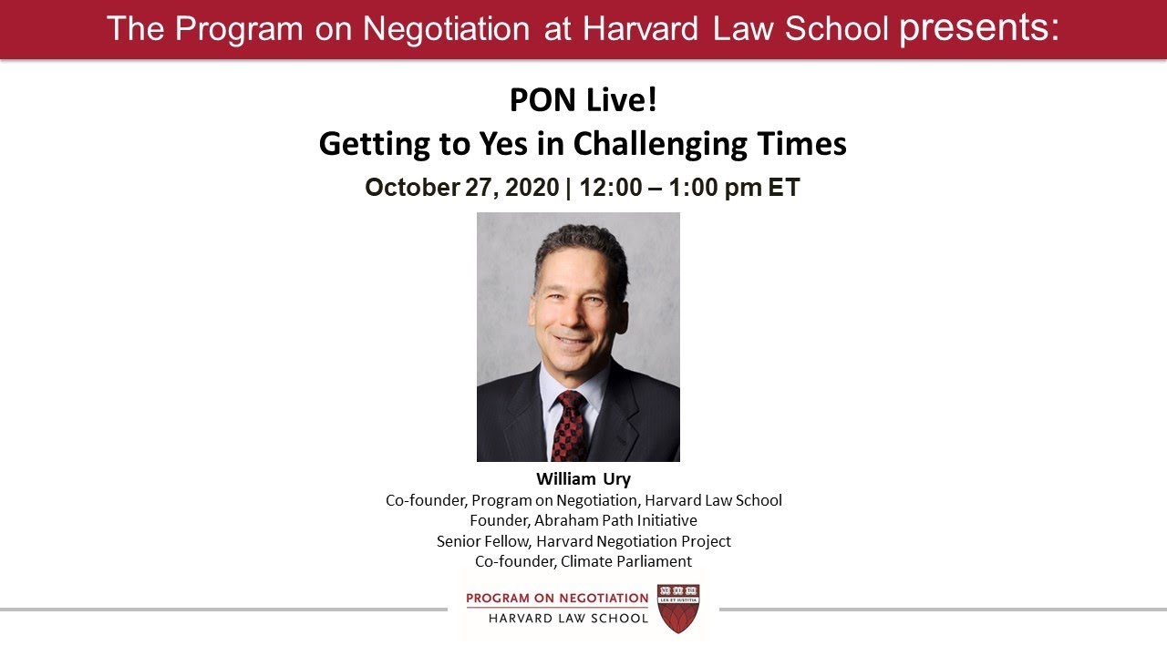 Getting to Yes in Challenging Times - YouTube