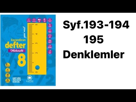 8.SINIF ÇANTA DEFTER S.193-194-195 RASYONEL DENKLEMLER
