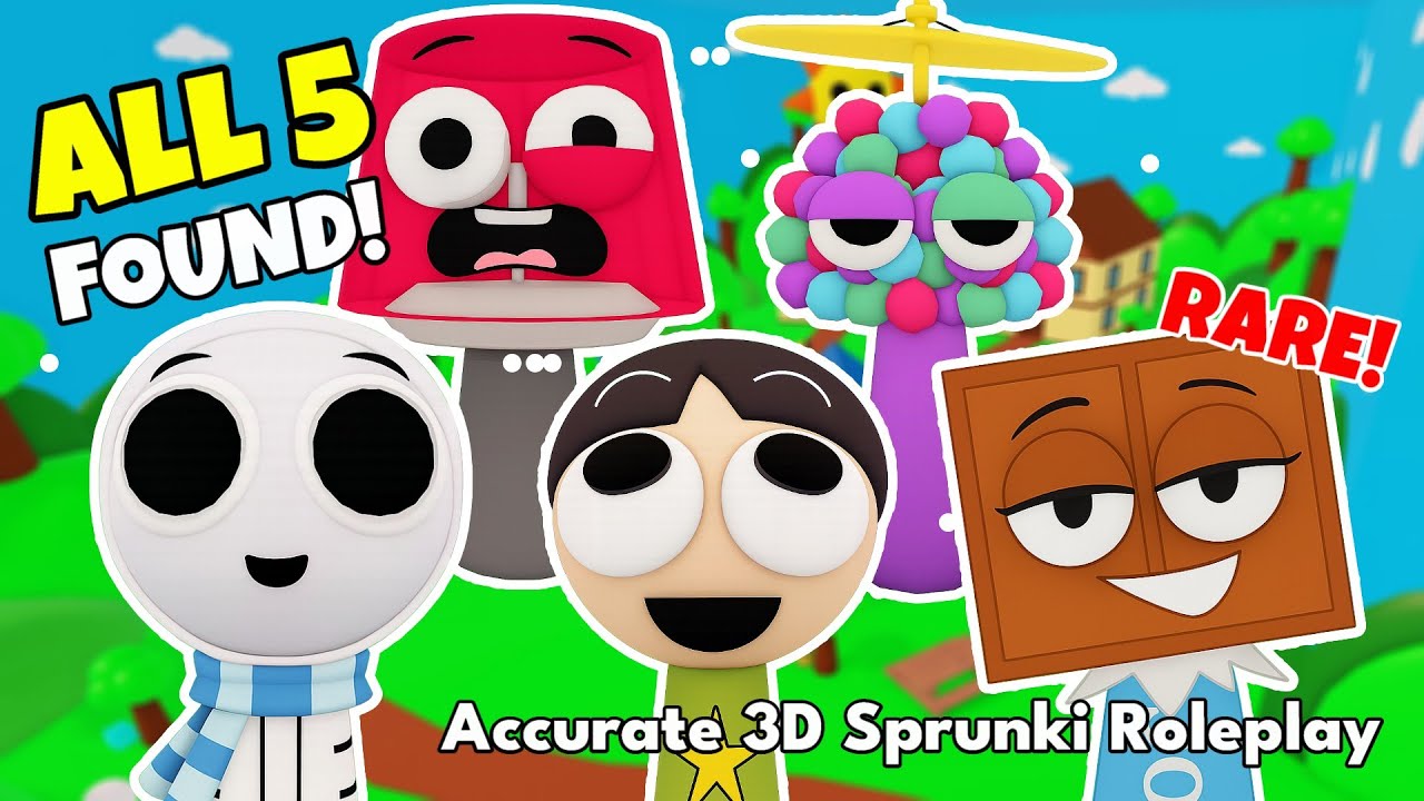 How to Find All 5 Types of Sprunki! [Accurate 3D Sprunki RP] Guide ...