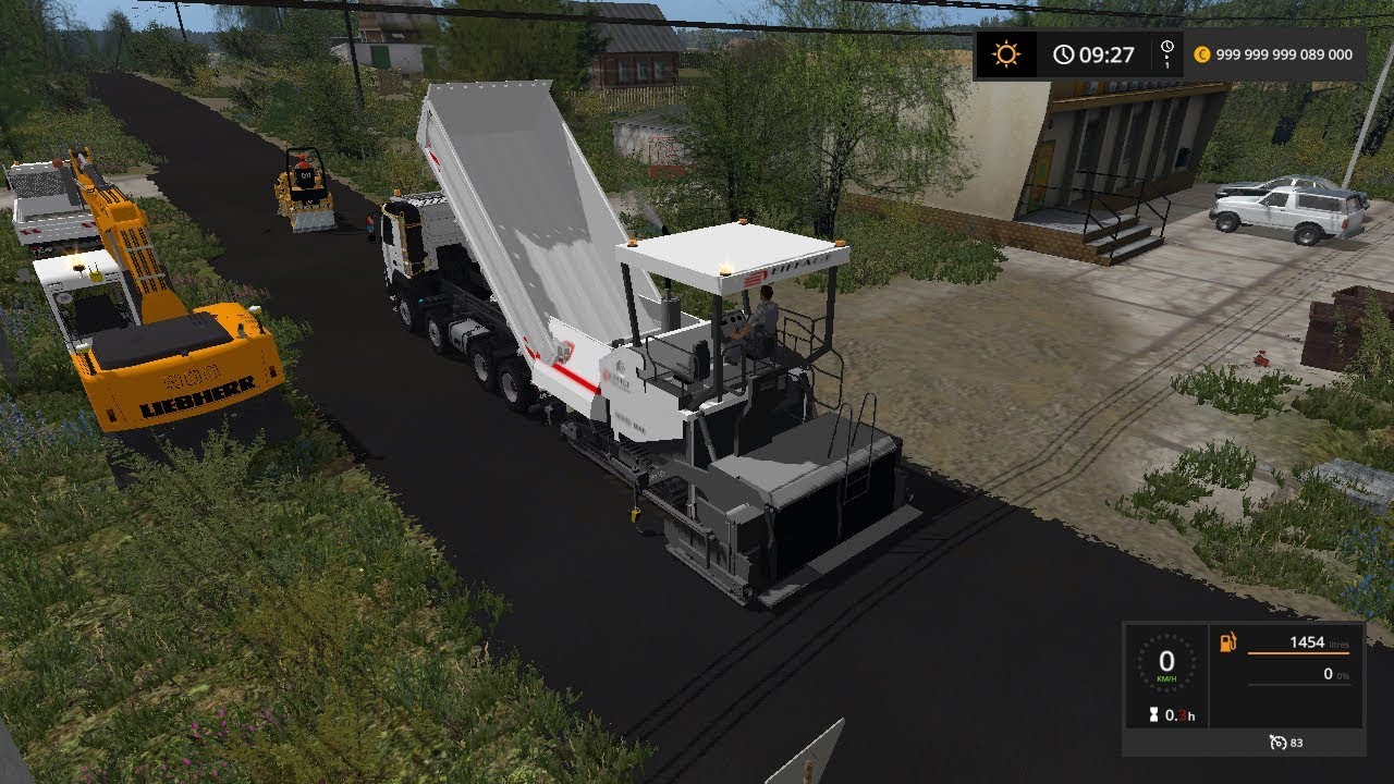 Farming Simulator 17 FINISHER EIFFAGE ASPHALT PAVER - YouTube