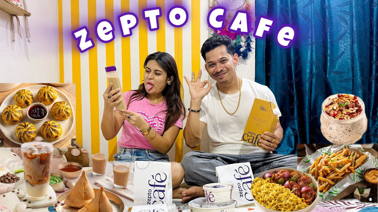 Finally Trying Zepto Cafe🍕🍜🍰 - YouTube
