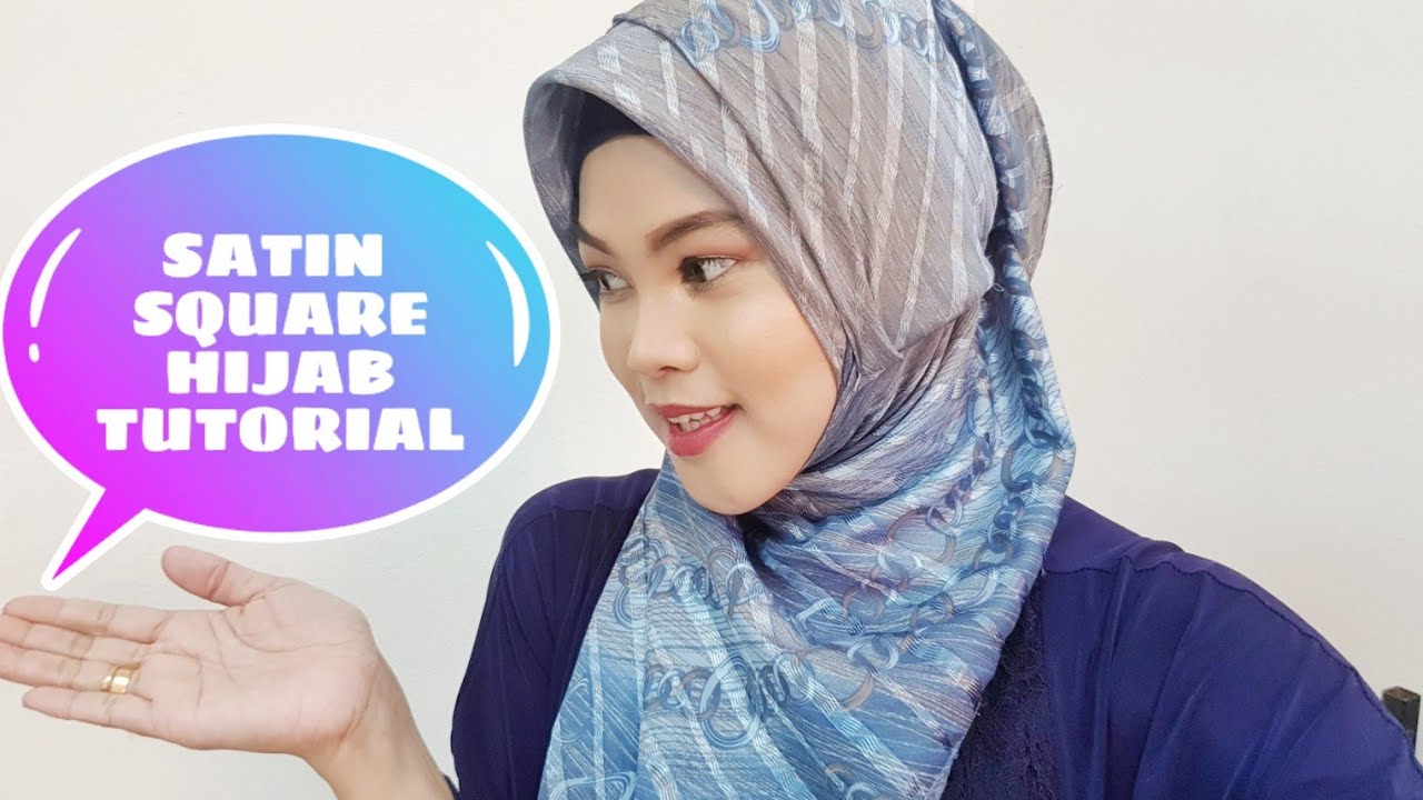 Simple Square styles || Satin Square styles || Hijab Tutorial || Charm ...