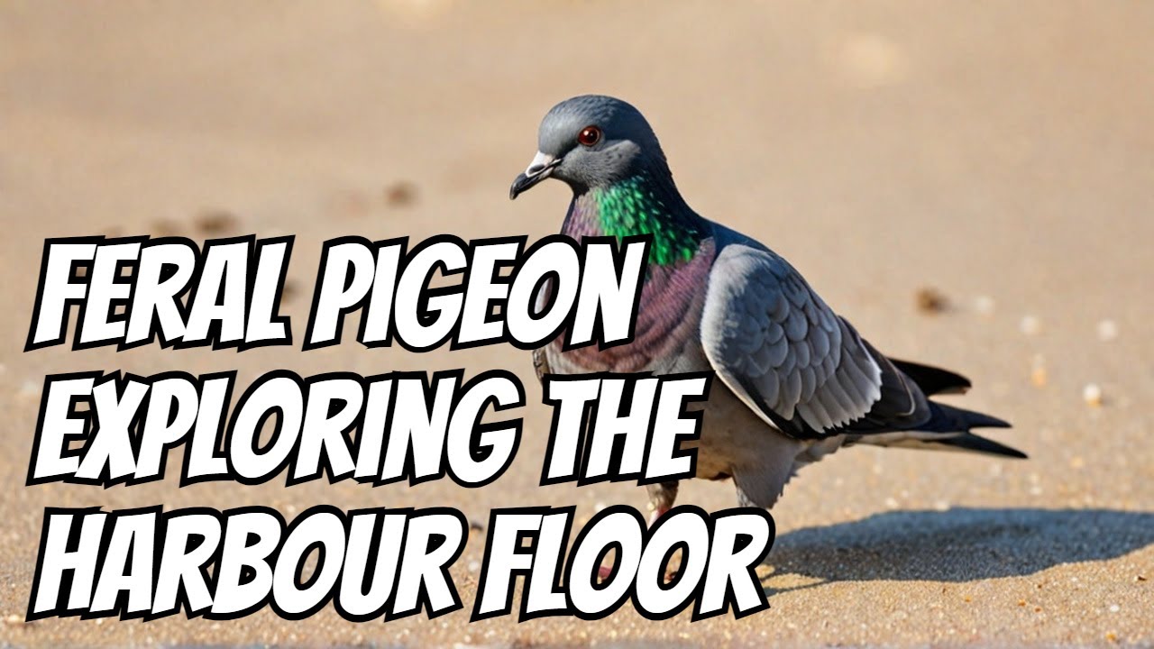 Feral pigeon exploring the bottom of the harbour - YouTube