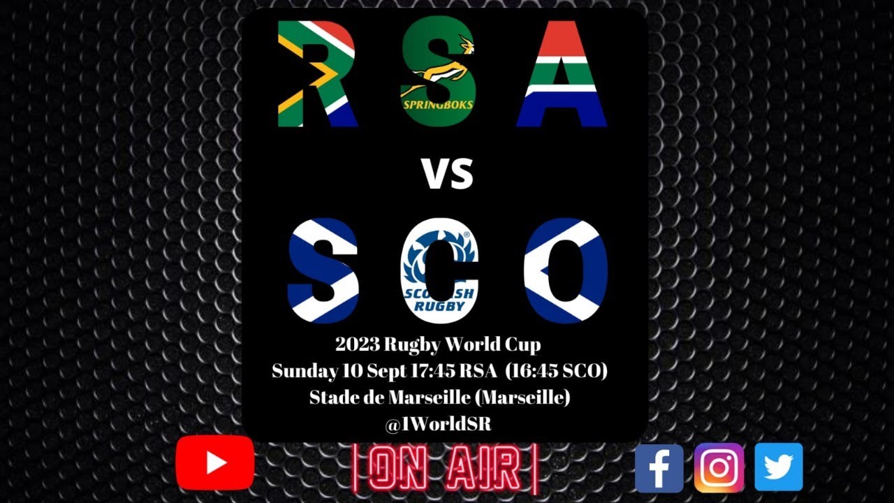 South Africa vs Scotland #RWC2023 - YouTube