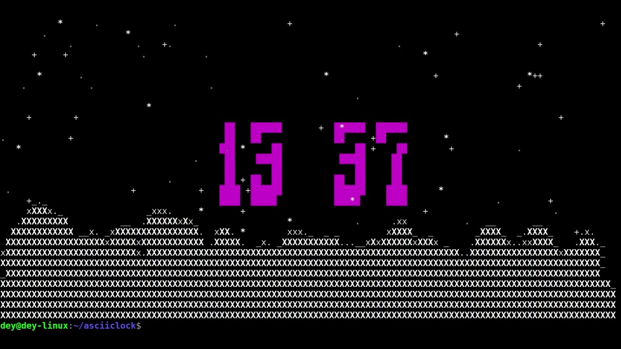 Ascii Clock Youtube