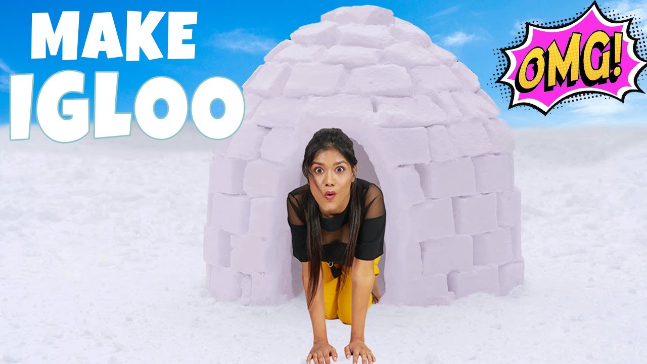 OMG! I Built an IGLOO | Trying Viral Life Hacks - YouTube