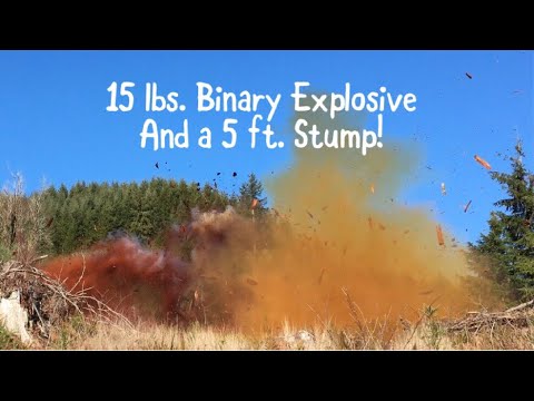 A Huge 5ft. Stump vs. 15 lbs. Binary Explosive - YouTube