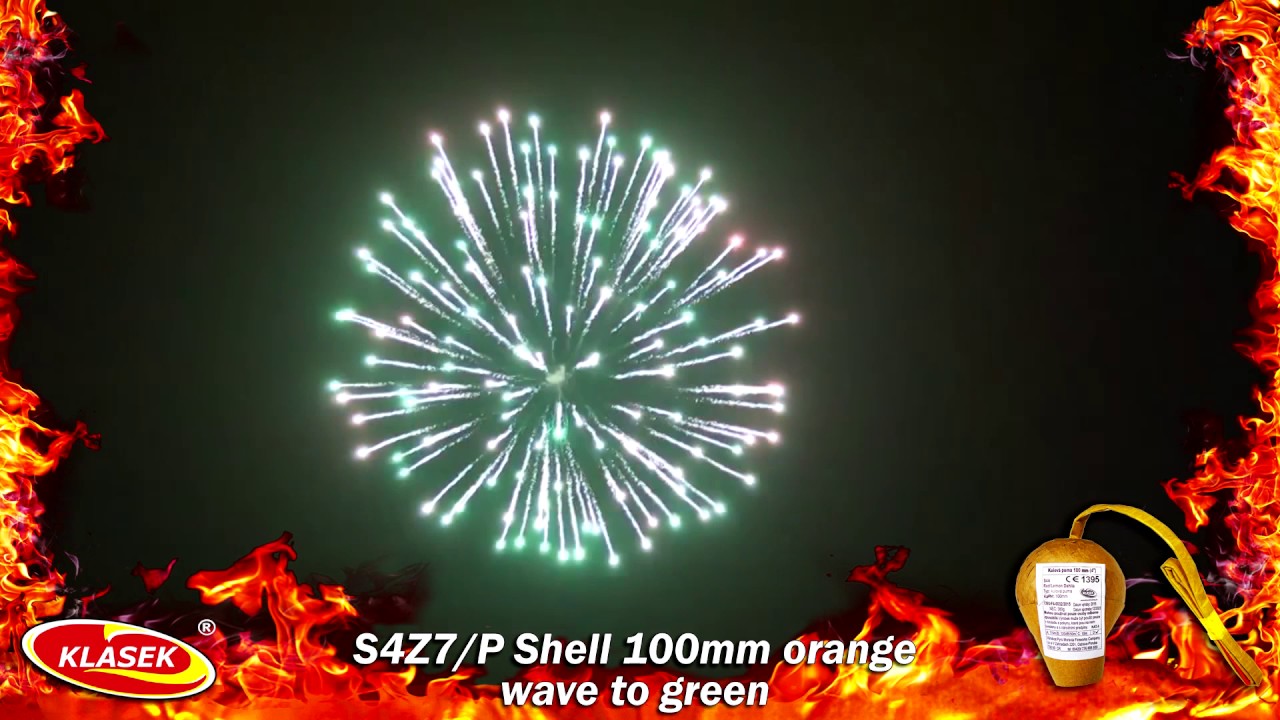 S4Z7/P Shell 100mm orange wave to green - YouTube