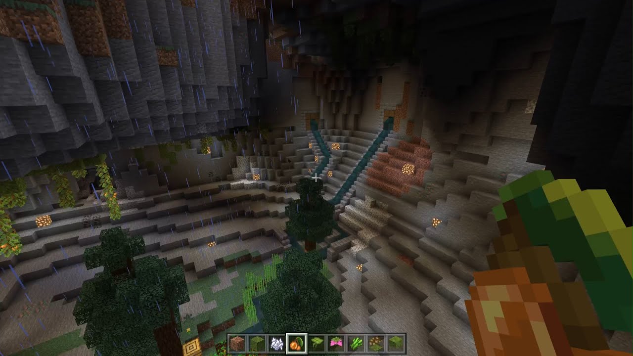 Lush Farmhouse In Cave- Minecraft commentary free builds - YouTube