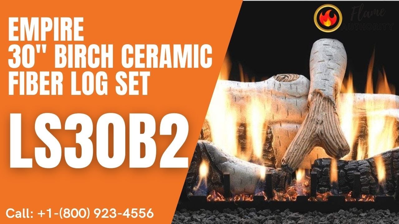 Empire 30" Birch Ceramic Fiber Log Set LS30B2 - YouTube