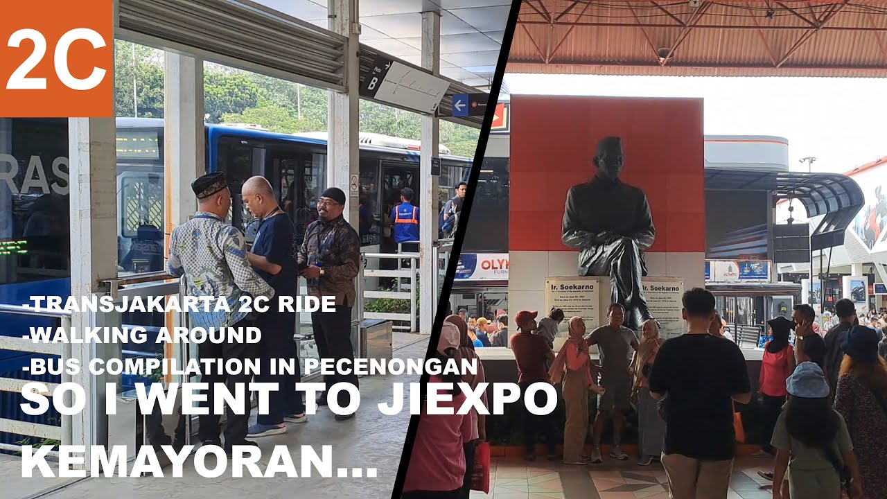 Pecenongan to JIEXPO Kemayoran | Transjakarta 2C Ride + Walking around ...