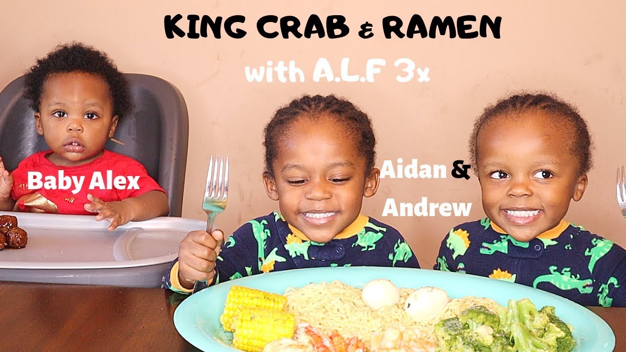 KING CRAB & RAMEN with A.L.F 3x | DESHELLED SEAFOOD BOIL - YouTube
