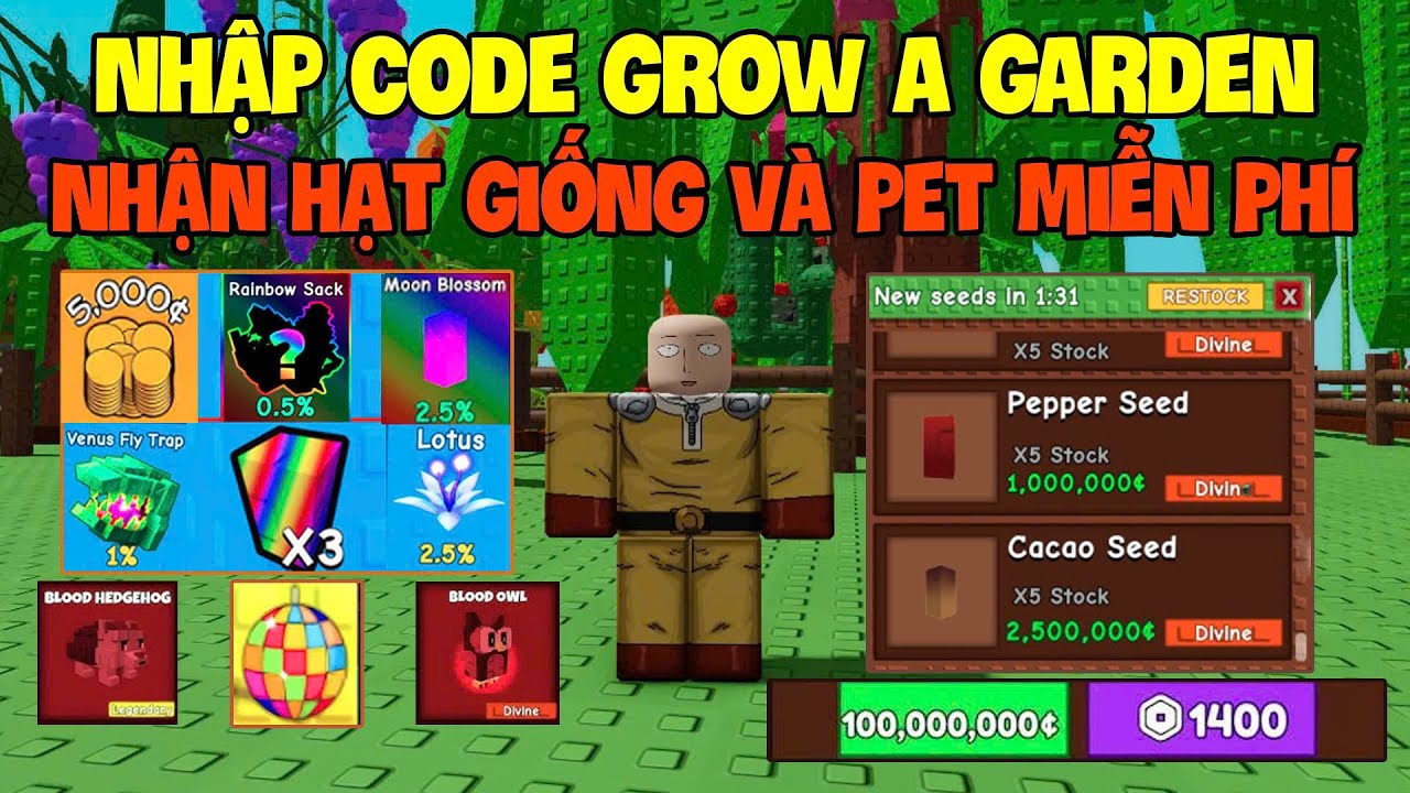 Cập Nhật 15 Code Grow A Garden Mới Nhất Nhận Hạt Giống Hiếm Và Pet Miễn ...