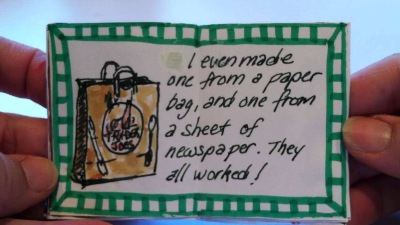 Sketchbook Made from One Sheet of Paper - YouTube