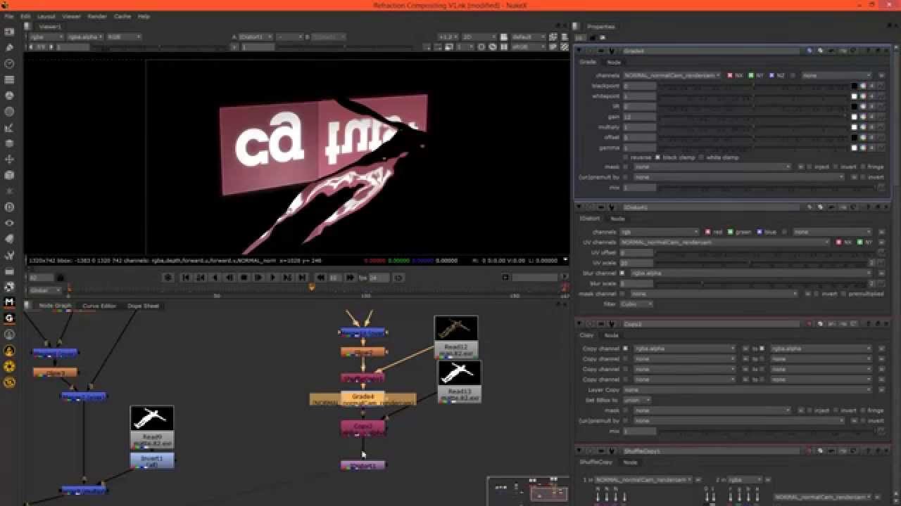 Creating Refraction in NUKE, PFTrack and Maya Part 5 - YouTube