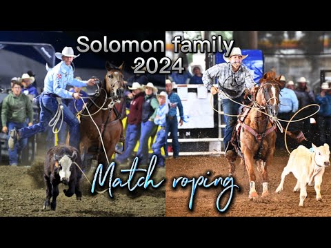 Solomon family New years Tiedown match roping 2024 Tyler Calhoun/ Dylan ...