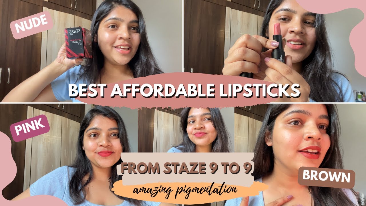 Staze 9 to 9 affordable lipstick | love triangle lipstick | brick pink ...