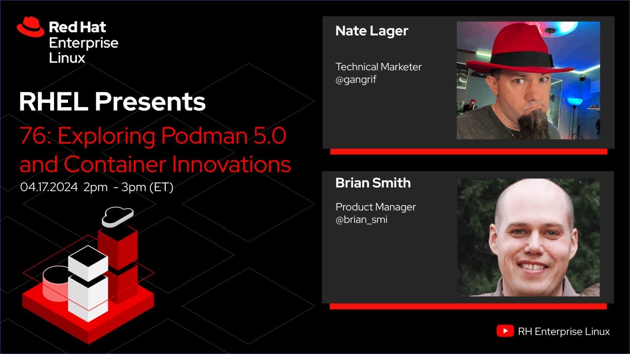 Exploring Podman 5.0 and Container Innovations | Red Hat Enterprise Linux Presents 076 - YouTube