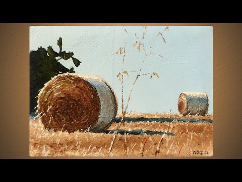 How To Paint Hay Bales With Acrylics In Miniature Size - YouTube