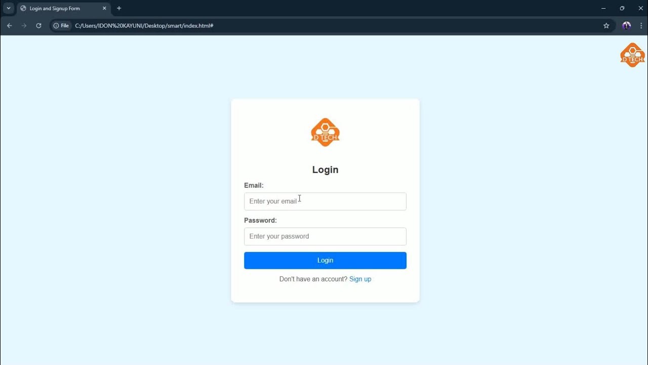 Stunning Login & Sign up Form - YouTube