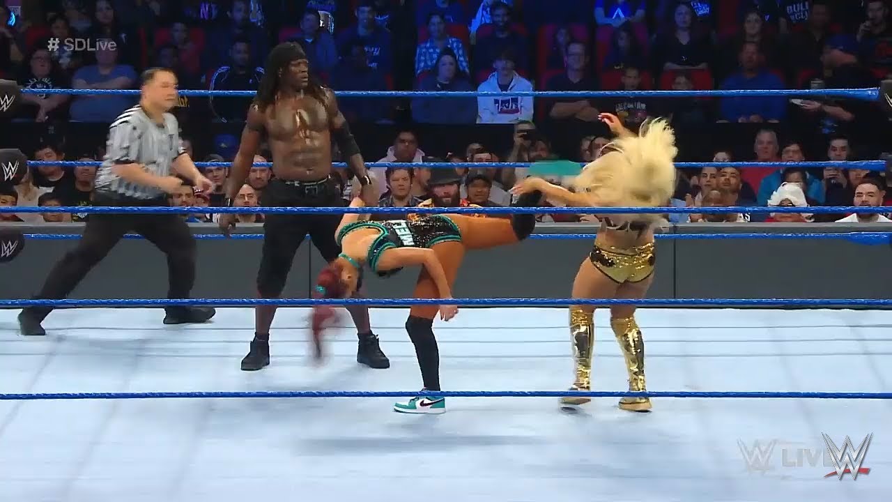 WWE SMACK DOWN LIVE DEC 19, 2018... R-TRUTH & CARMELLA VS THE MIZ ...
